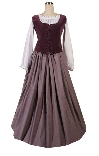 Ladies Medieval Tudor Serving Wench Costume Size 16 - 18 - Complete ...
