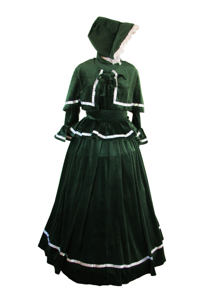 Ladies Victorian Carol Singer School Mistress Costume Size 14 - 16 ...