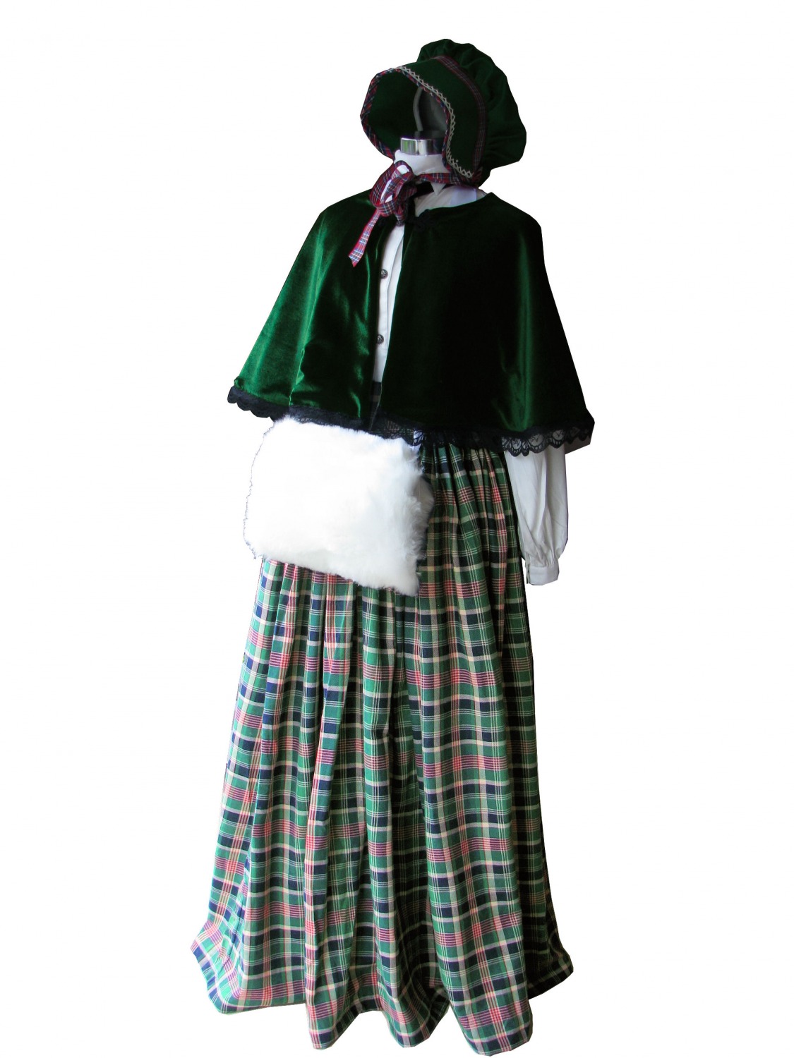 Ladies Victorian Dickensian Carol Singer School Mistress Day Costume ...