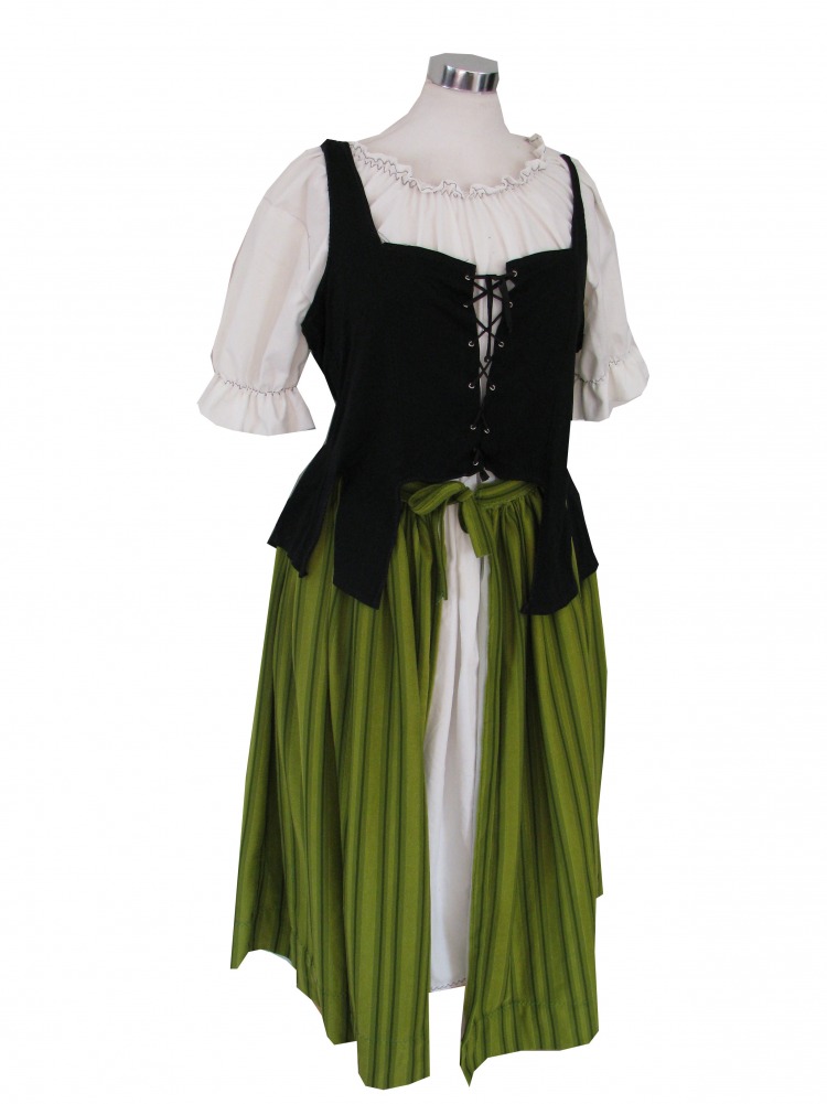 Ladies Medieval Wench Tudor Costume - Complete Costumes, Costume Hire