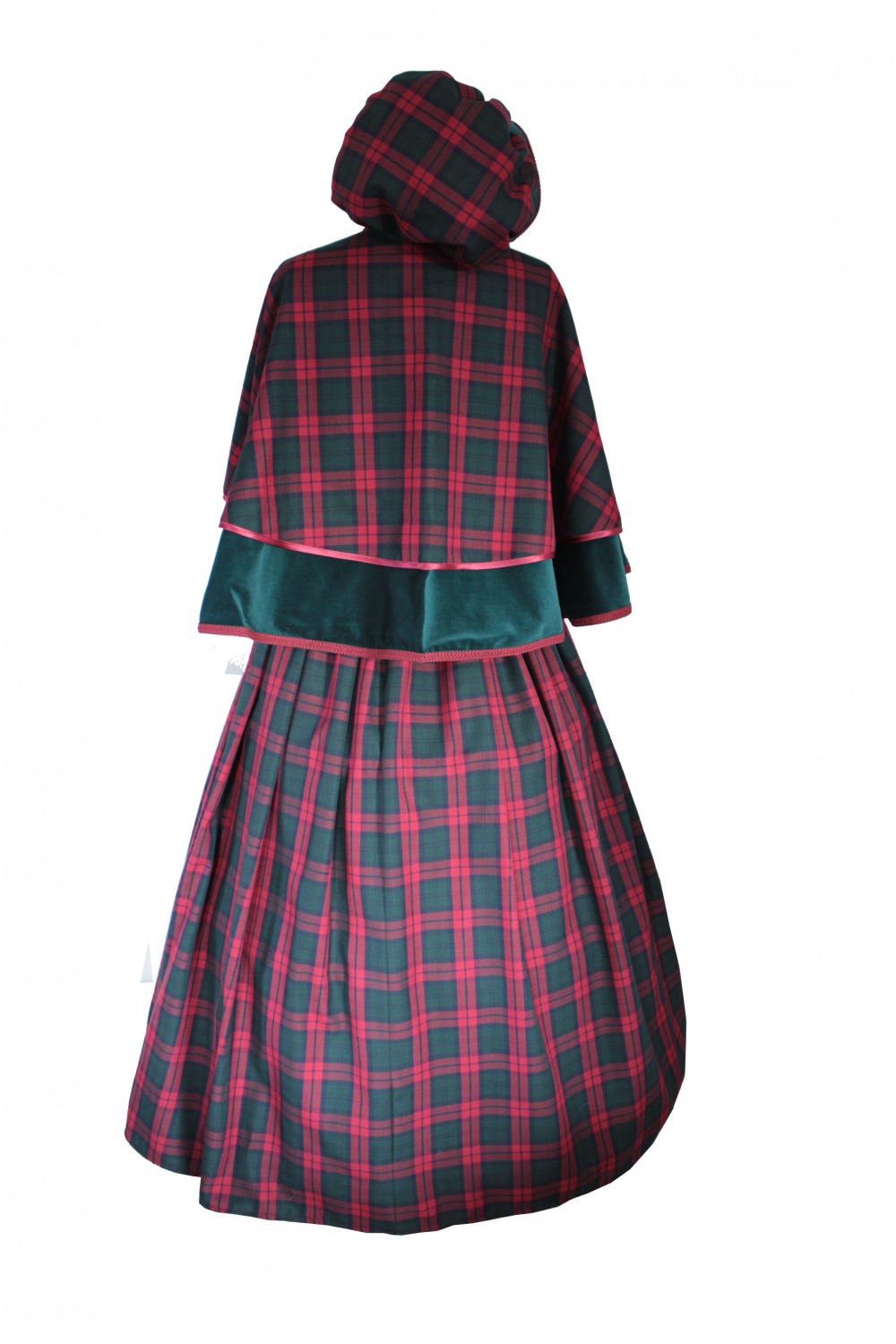 Ladies Victorian Carol Singer School Mistress Costume and Bonnet Size ...