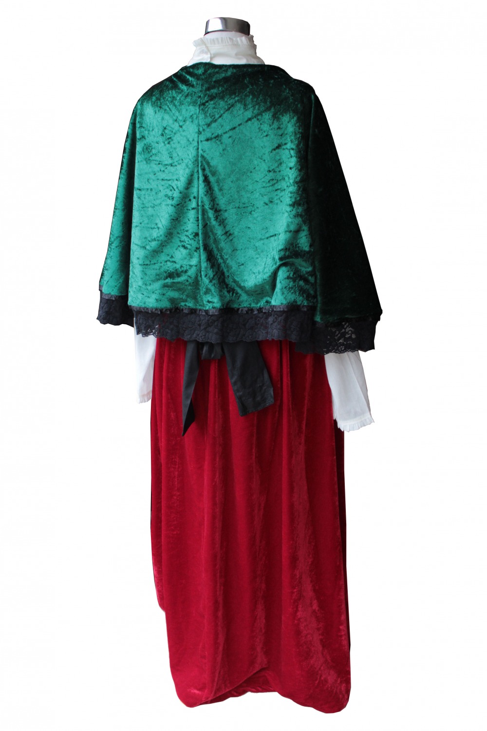Ladies Victorian Carol Singer School Mistress Costume and Bonnet Size ...