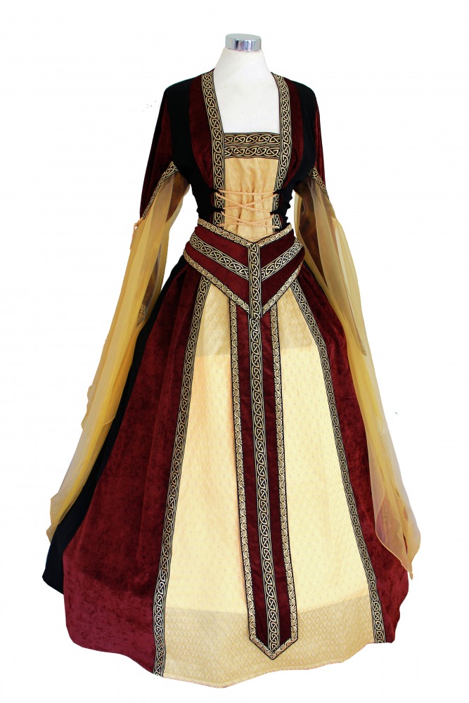 Ladies Medieval Tudor Costume And Headdress Size 22 - 26 - Complete ...