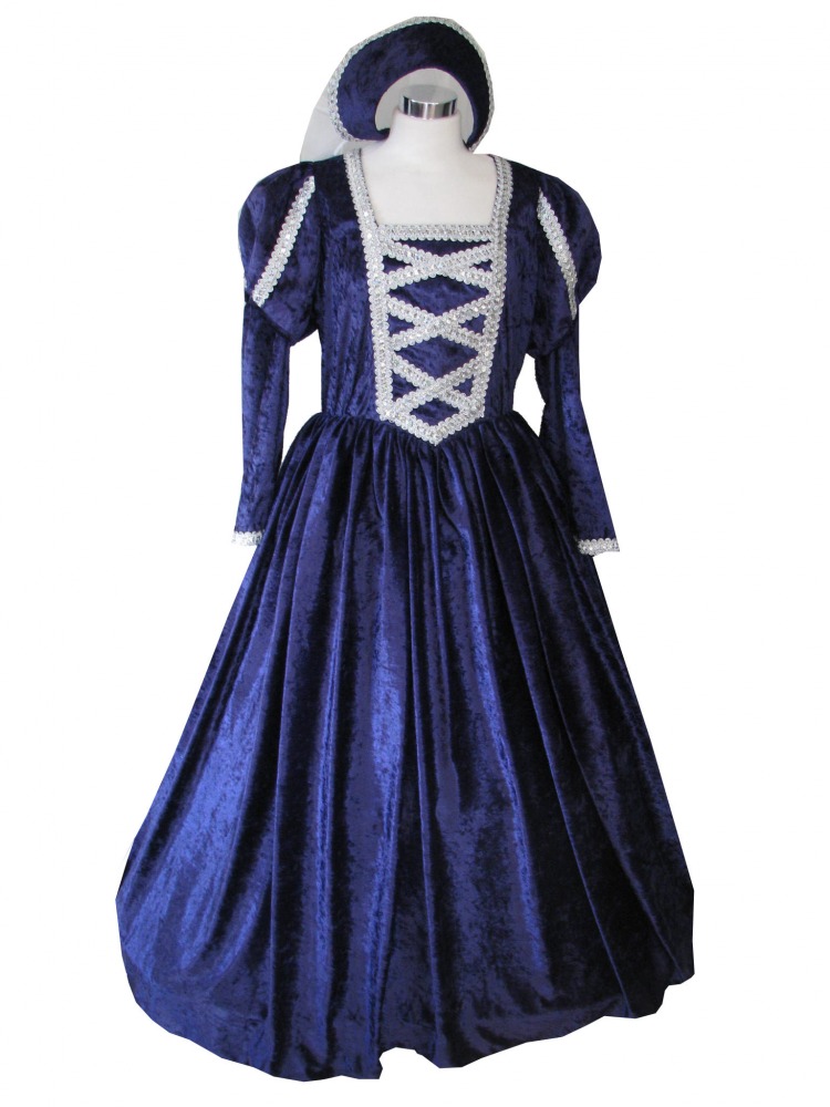 Ladies Medieval Tudor Costume And Headdress Size 20 - 24 - Complete ...